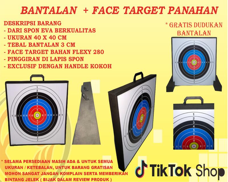 BANTALAN TARGET PANAHAN 40 X 40 X 3 CM FACE TARGET EVA SPON Outdoor ...