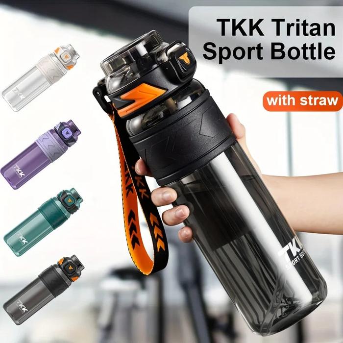 Promo TKK Botol Minum Tritan 1000ml Portable Gym Sedotan Lid Filter Gym ...