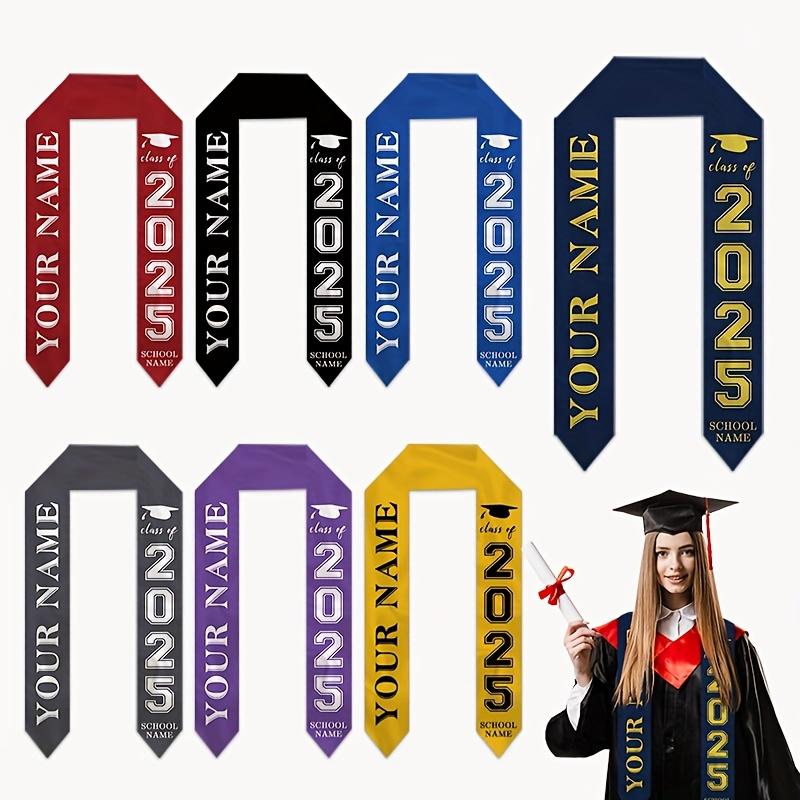 1pc Custom Photo Name Graduation Shawl, Personalized Multi-color Option ...