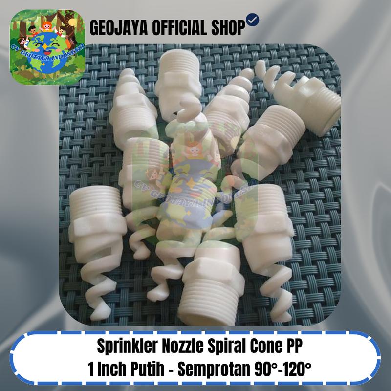 Sprinkler Nozzle Spiral Cone PP 1 Inch Putih – Semprotan 90-120 - Shop ...