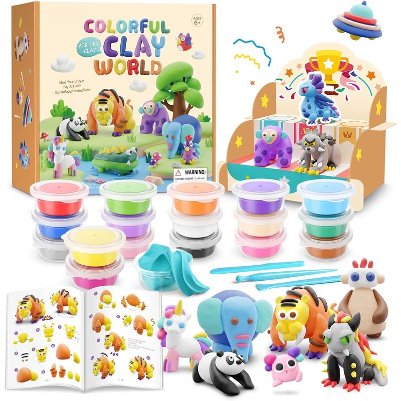 Air Dry Clay Kit for - Comes with Instructional Guide Featuring ...