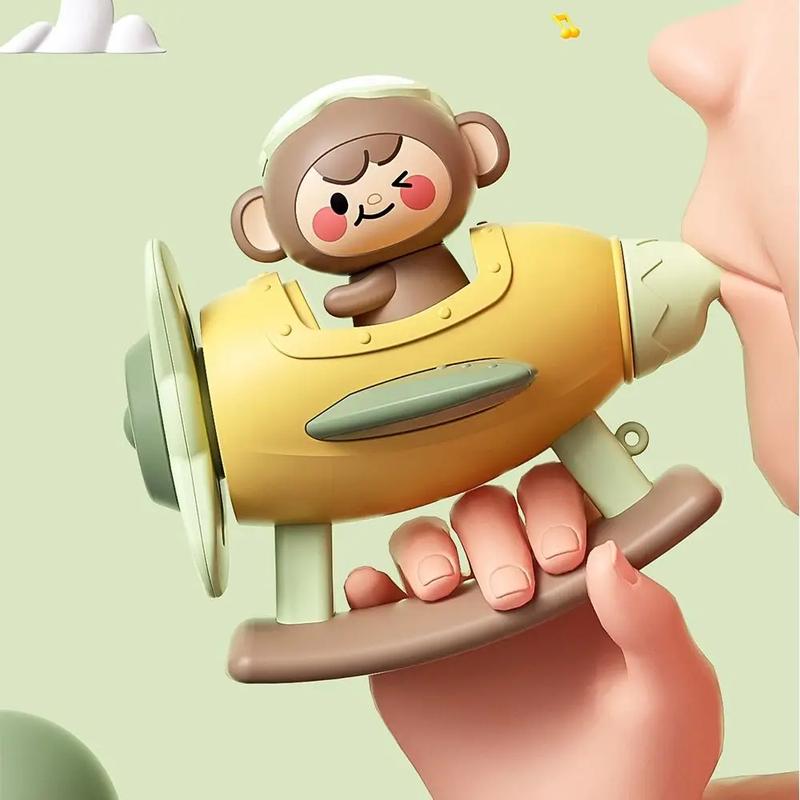 Charming Monkey Plastic Toys for Children Rotating Airplane, - TikTok ...