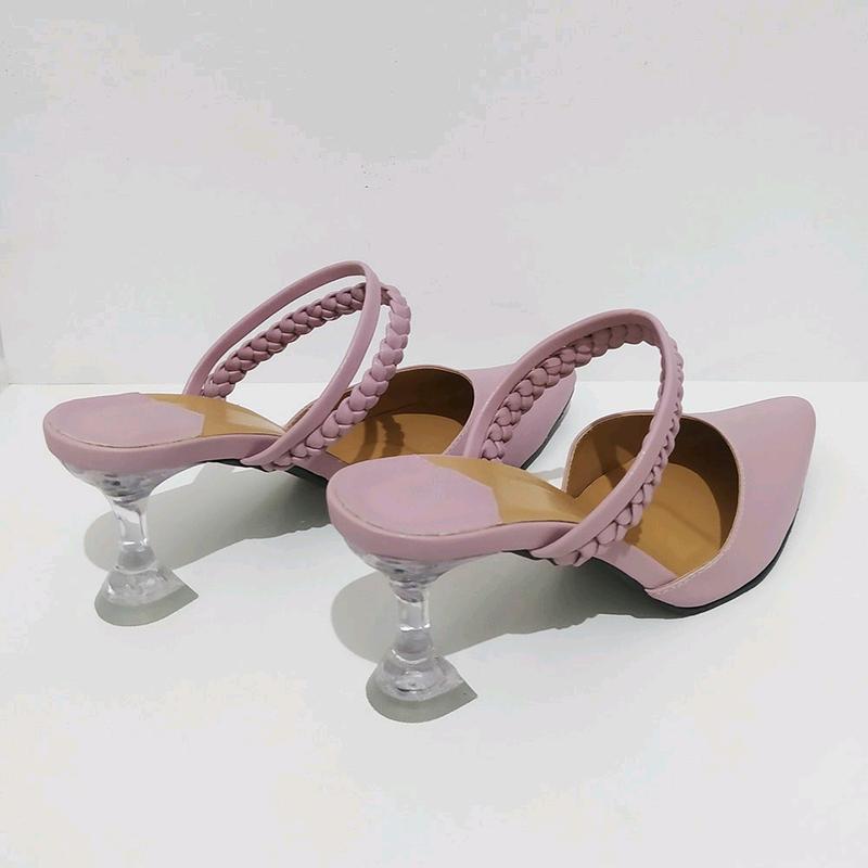 HIGH HEELS HAK KACA 5CM TALI KEPANG Sandal Wanita - Shop | Tokopedia