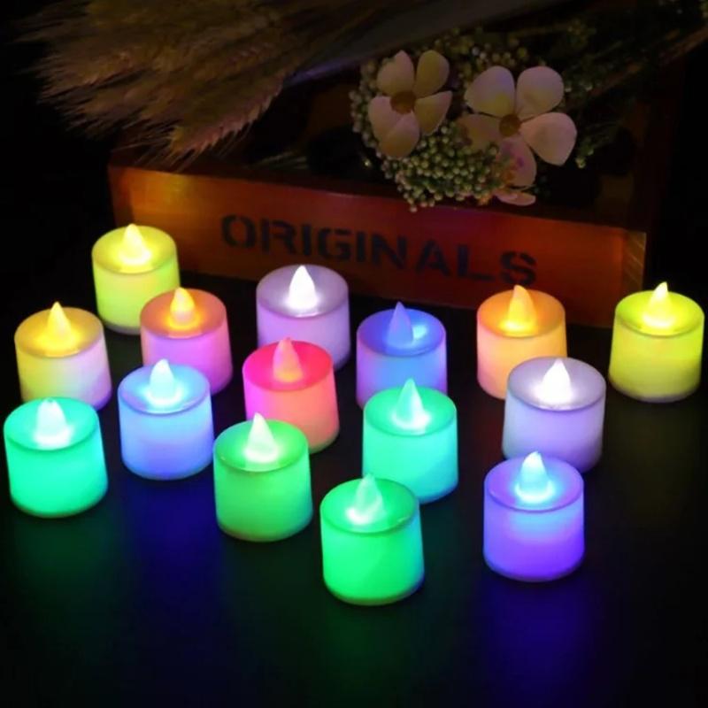 Mini LED Candles Lights Battery Powered Flameless Tealight - TikTok ...