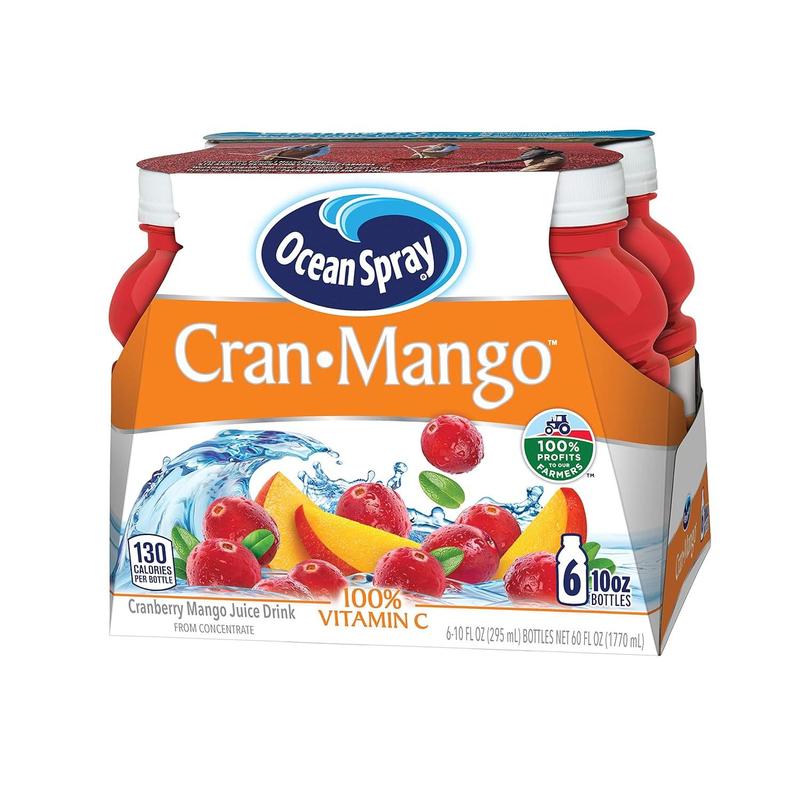 Cran-Mango™ Cranberry Mango Juice Drinks, 10 Fl Oz Bottles, 6 Count (of ...