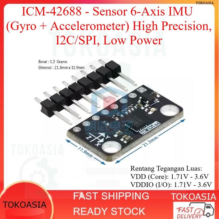 Jual ICM-42688 - Sensor 6-Axis IMU Gyro + Accelerometer High Precision ...