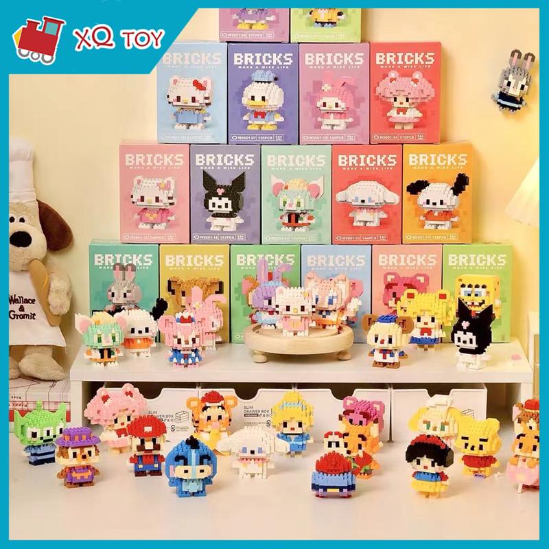 Mini Building Block Cartoon Character Assembled Particles Toys - TikTok ...