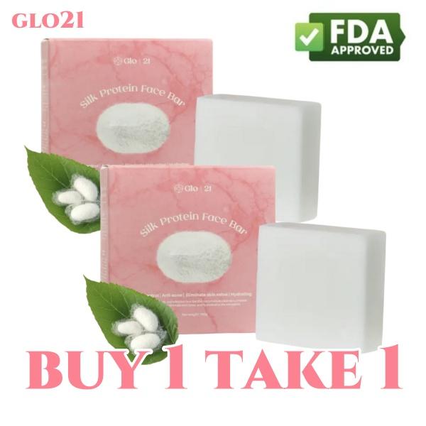 [FDA approved]BUY 1 TAKE 1 GLO21 Silk Protein Face Bar All skin ...