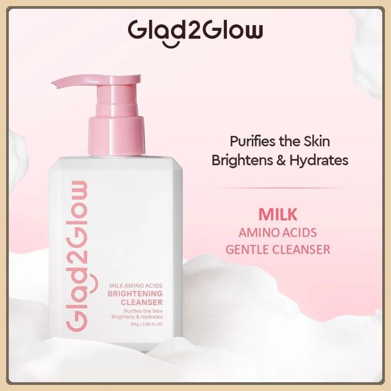G2G- Glad2Glow Milk Amino Acid Gentle Cleanser Face Wash (80ml ...