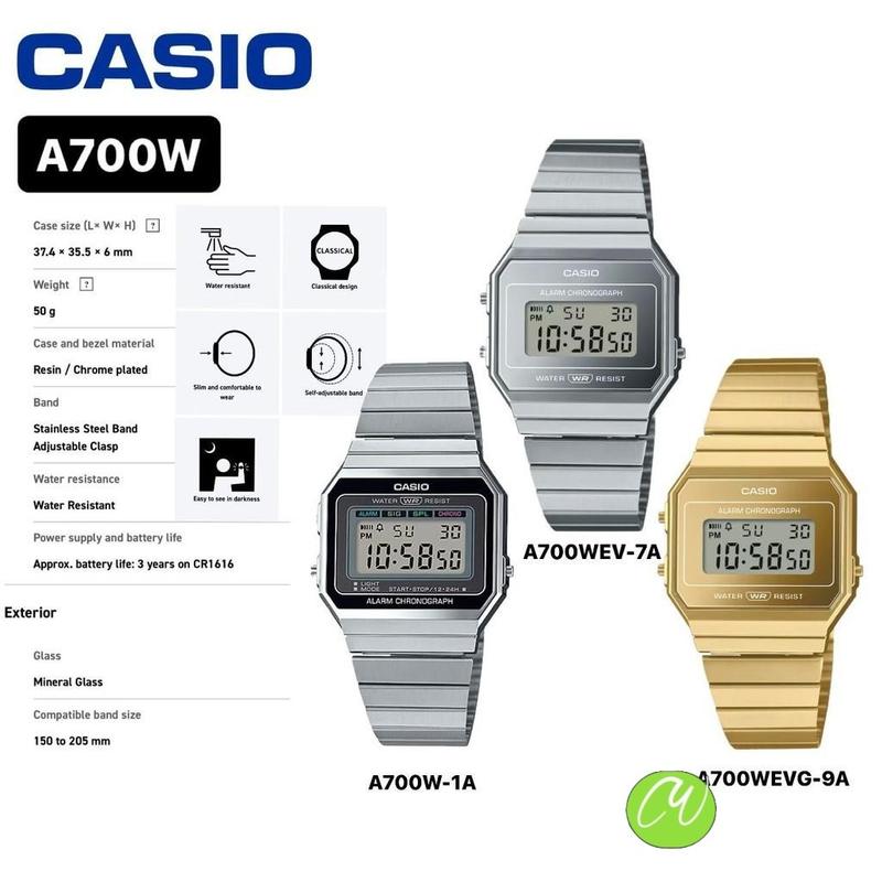 [ OFFICIAL CASIO WARRANTY ] CASIO SUPER SLIM A700W / A700WEV - TikTok ...