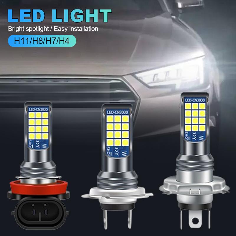 Car Headlight Mini H7 11 H8 LED Bulb Double Color Head Lamp Wireless ...