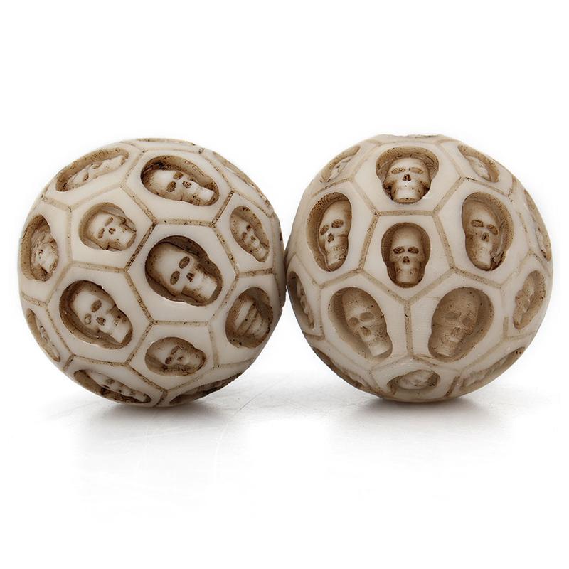 2Pcs/Set Resin Skull Handball for Health Exercise Stress Relief ...