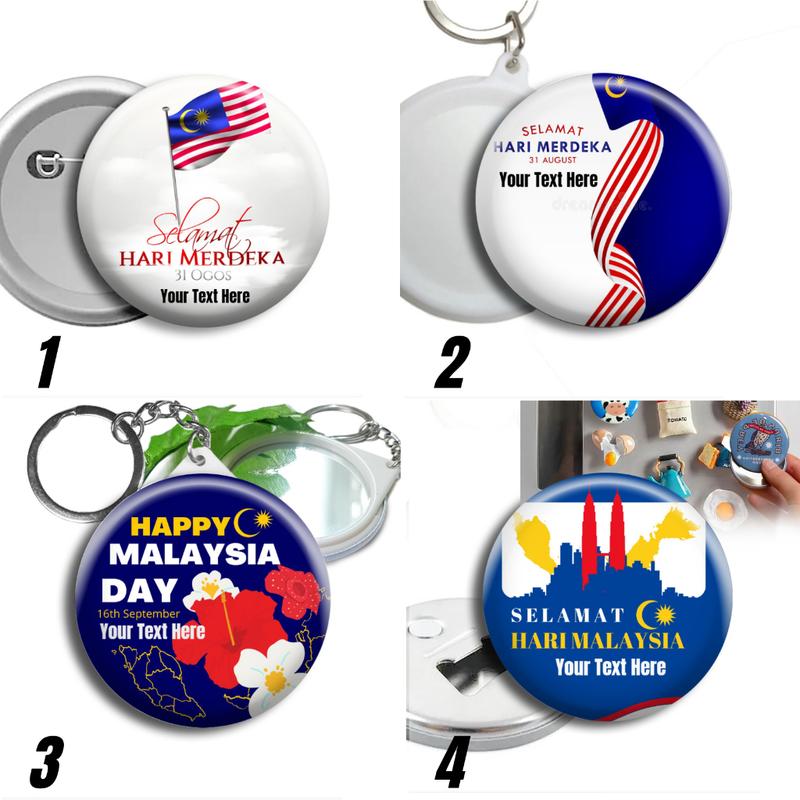 Button Badge MERDEKA HARI KEBANGSAAN HARI MALAYSIA Pin Keychain ...