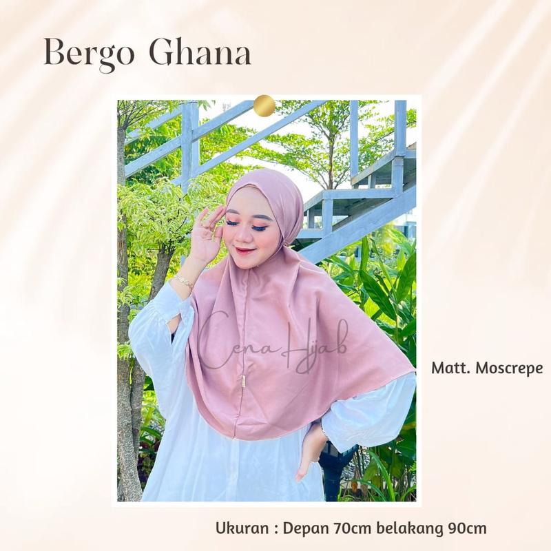 Bergo Maryam Bahan Mosscrepe Premium Jilbab Muslim - Shop | Tokopedia