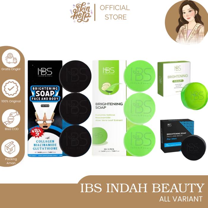 Promo IBS BRIGHTENING SOAP FACE AND BODY FOR MEN 50gr - Sabun 12x ...