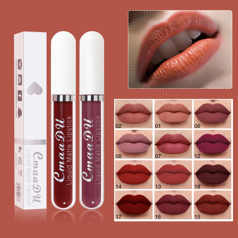 CmaaDu 18 colors matte velvet lip glaze matte velvet mousse lipstick ...