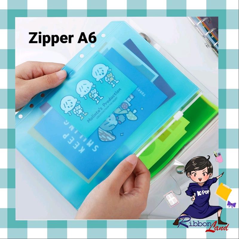 A6 Zipper Ziplock FULL COLOUR Warna Penuh Binder 6 Ring Stationery ...