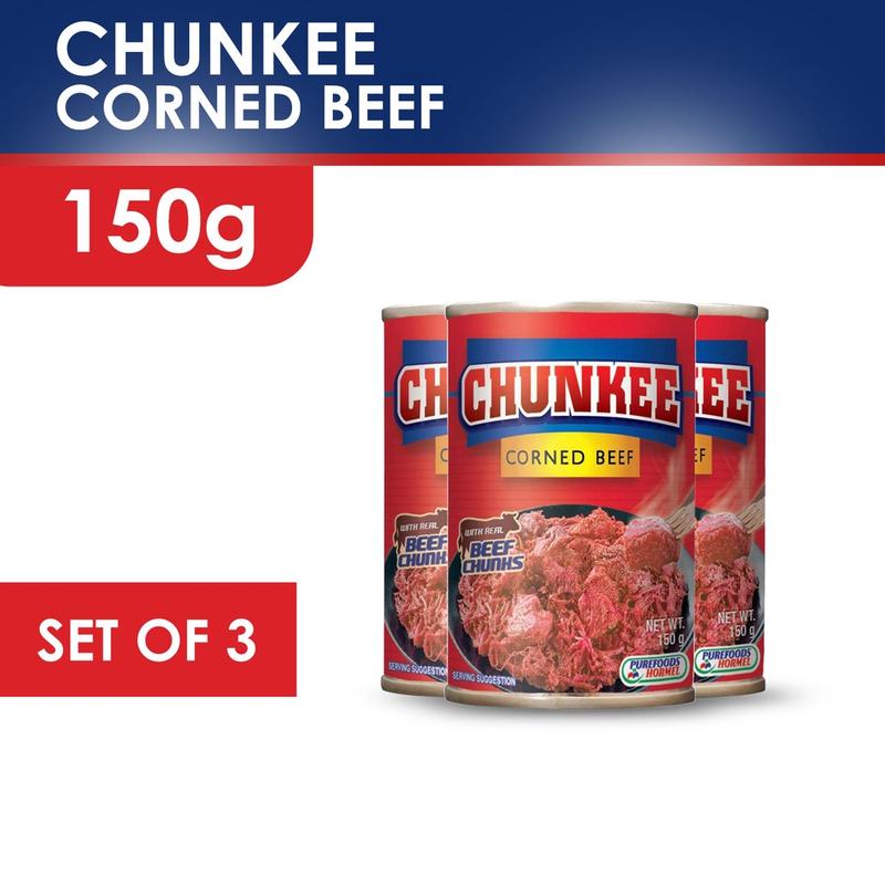 Purefoods Chunkee Corned Beef (150g) Set of 3 - TikTok Shop Philippines
