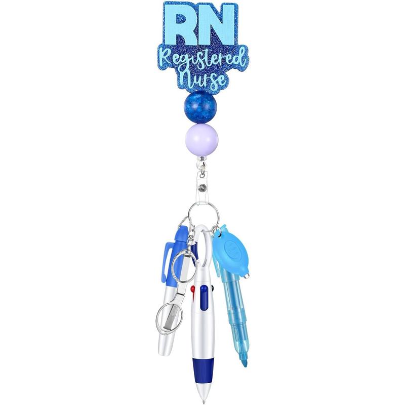 6 count RN Nurse Badge Accessories Nurse Pen Set for RN Students(Blue ...
