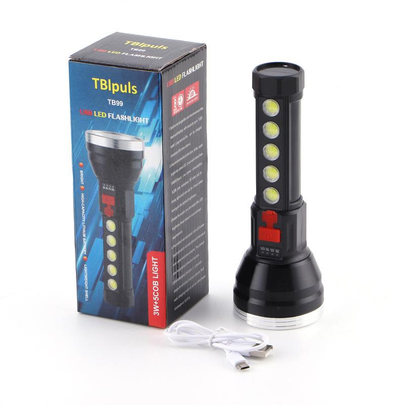 Outdoor Portable LED Flashlight USB Charging UV Fake Currency Detection ...