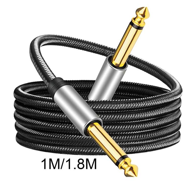 6.35mm Instrument Cable, Braided Stereo Audio Cable, Guitar Patch ...