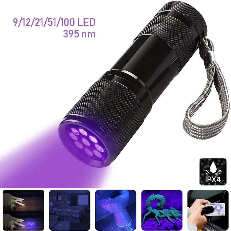 UV Light Torch Lamp Waterproof Aluminum Lamp Black Ultraviolet - TikTok ...