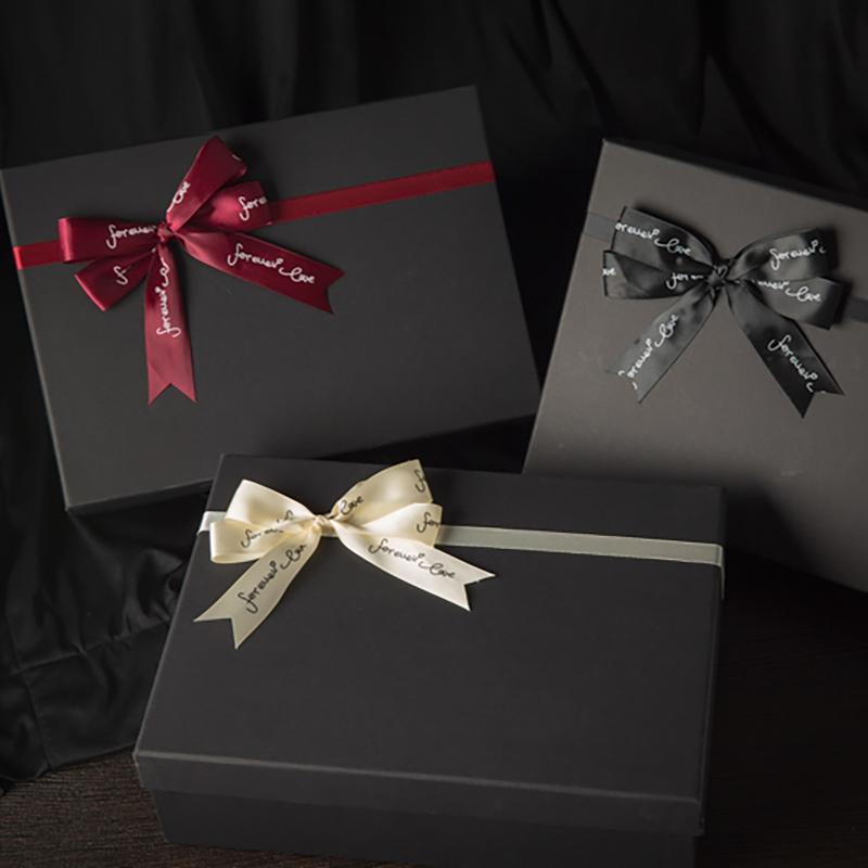 rectangle black color gift box set, gift packaging box Valentine's ...