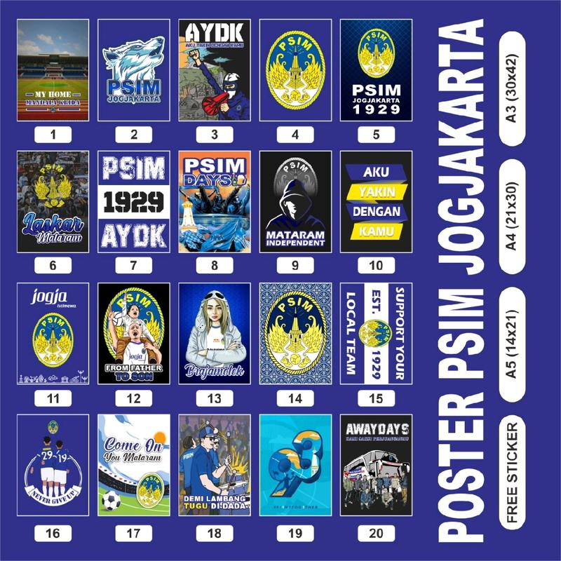 POSTER SUPORTER PSIM JOGJAKARTA 1929 - Shop | Tokopedia