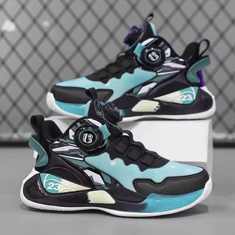 2024 New children's shoes, men's basketball shoes, rotary button ...