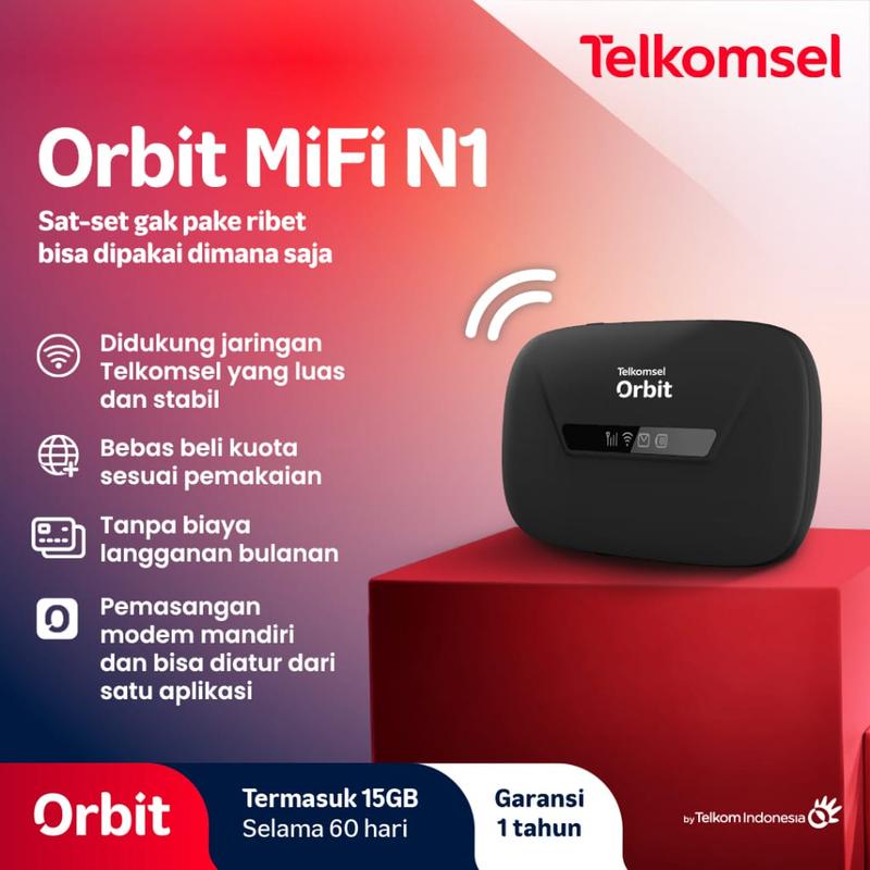 MODEM ORBIT MiFi N1 BONUS 15GB QUOTA 4G - Shop | Tokopedia