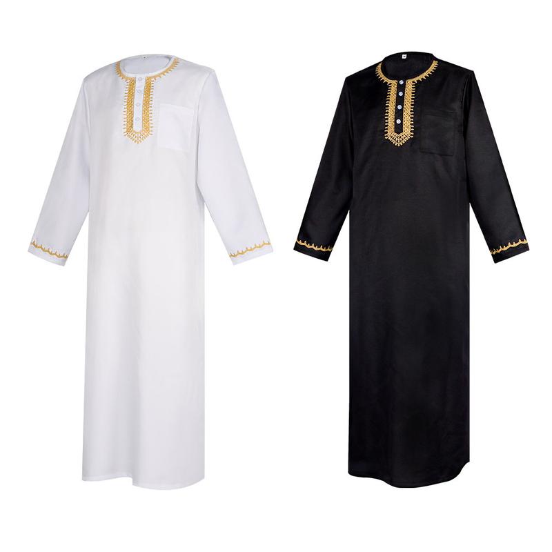 Arab Robe Middle East Embroidery Men Muslim Clothes Hallowee - TikTok ...