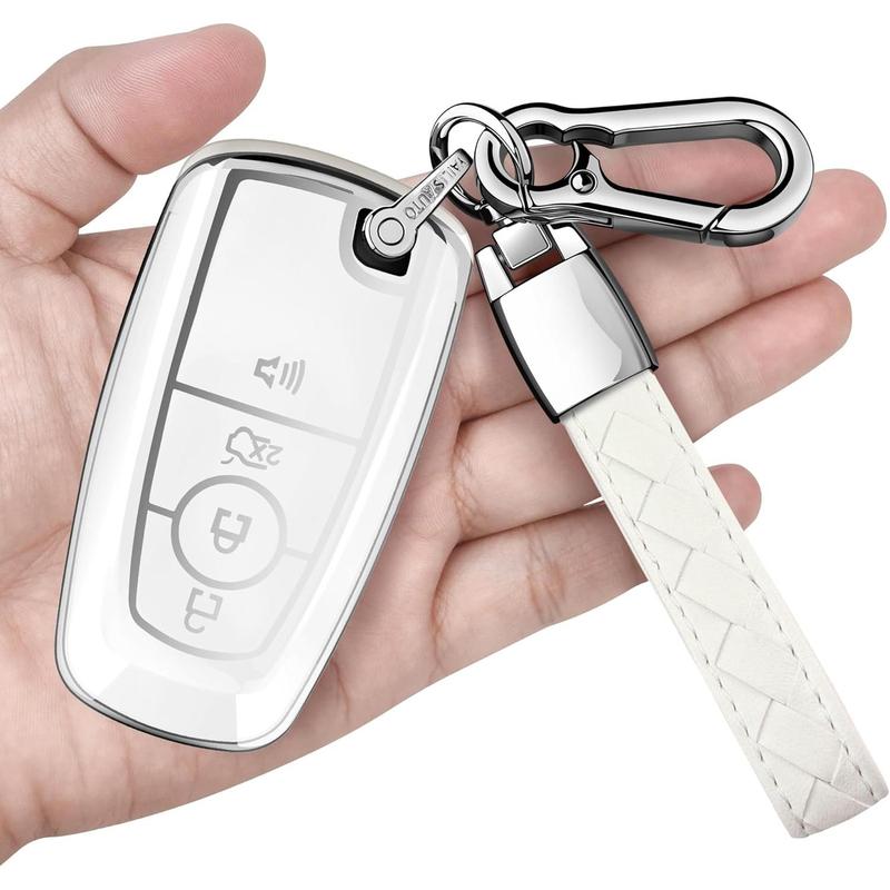 Sindeda for Ford Key Fob Cover with Keychain Soft Full Protection ...