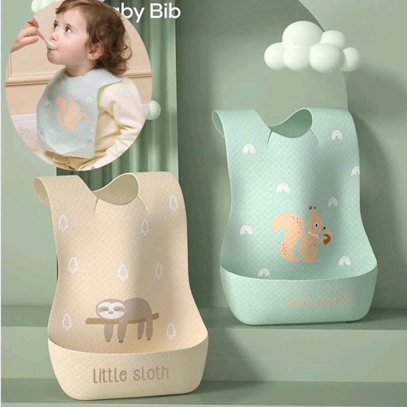 20pcs Disposable Baby Bib Waterproof Non woven with pocket Saliva ...