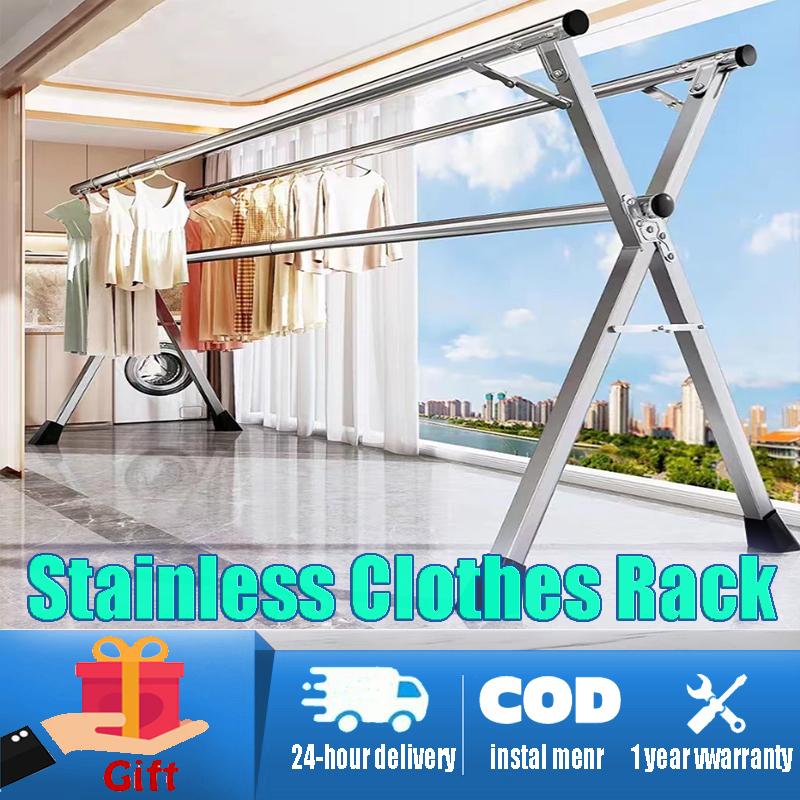 Foldable Clothes Rack Stainless Sampayan Clothes Rack Laundr - TikTok ...