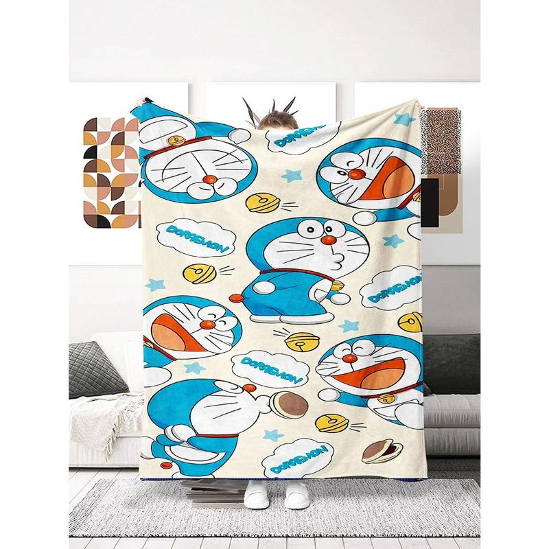 Throw Blanket Cartoon Doraemon for Adults Children Cozy Customized ...