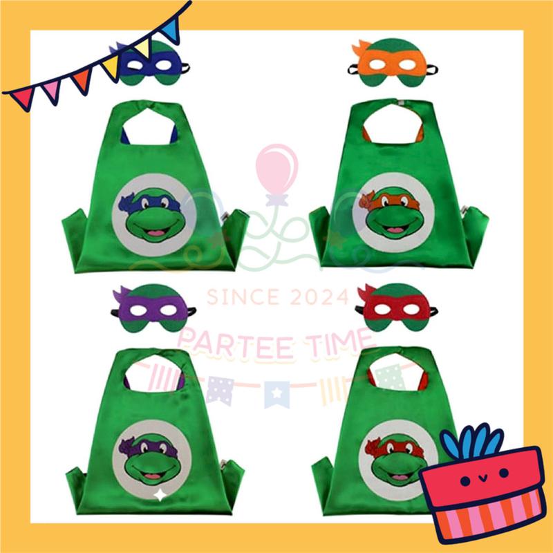 ParteeTime Kids Mask Cape Children Ninja Turtle Capes Birthday - TikTok ...