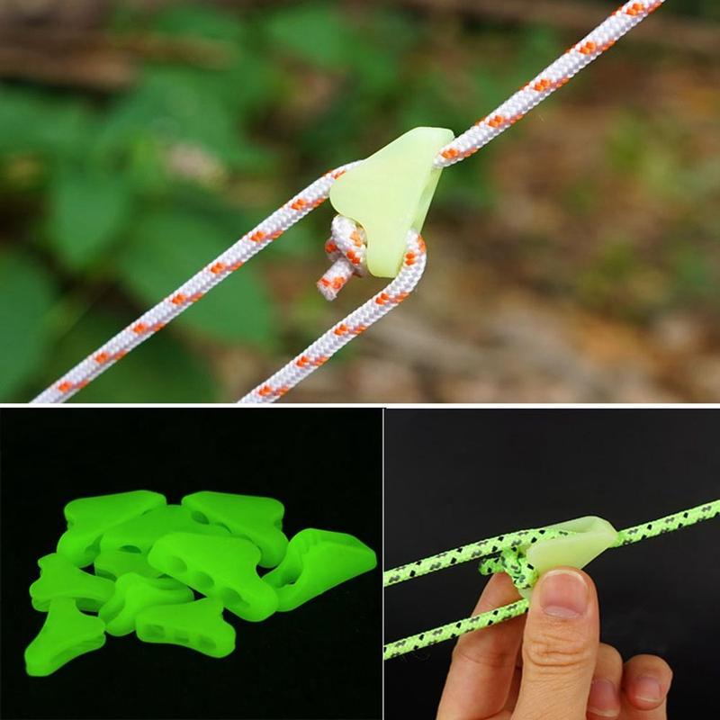 10Pcs Luminous Tents Awning Anti-slip Tool Camping Mountain Wind ...