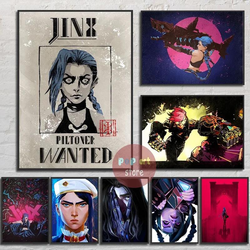 Poster Jinx VI Graffiti, Musim 2 Arcane, Caitlyn Jayce Viktor, - TikTok ...