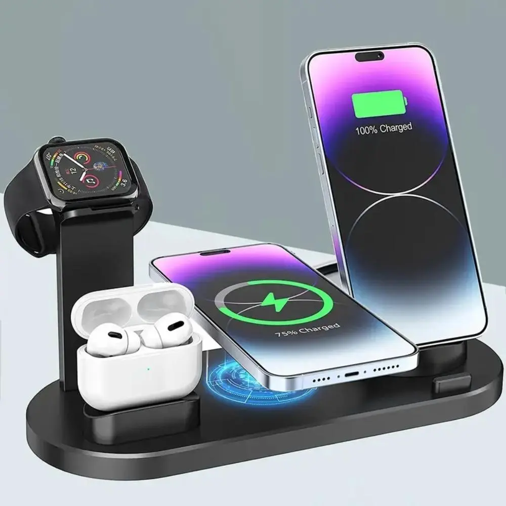 4 In 1 Wireless Charger, 1 Piece 15W Charging Station For iPhone ...