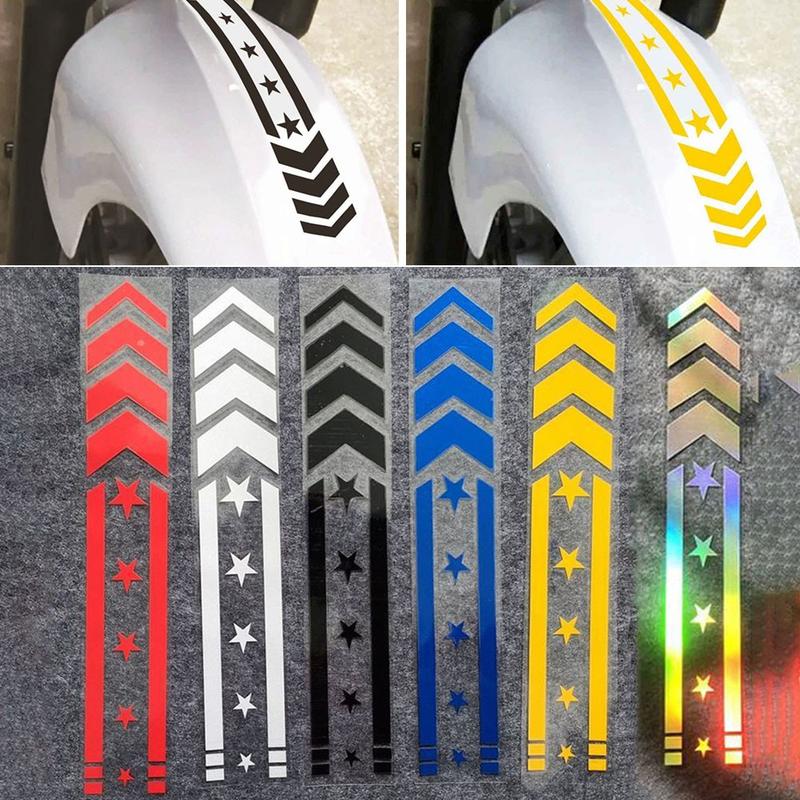 Car Motorcycle Reflective Arrow Decals Rim Stripe Wheel On Mudguard ...