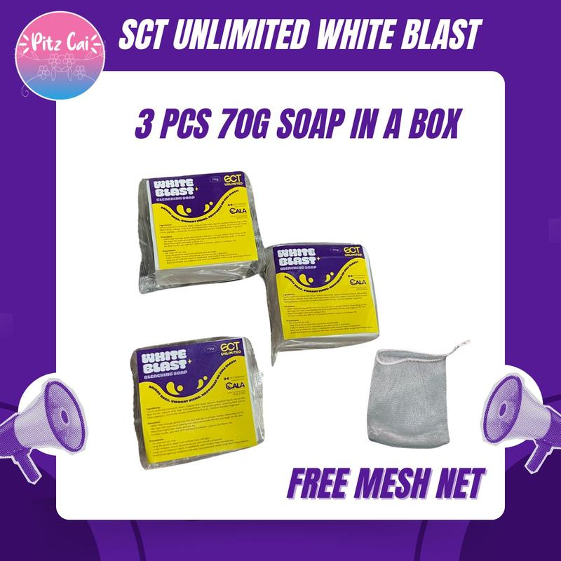 3pcs White Blast Bleaching Bar Soap by SCT Unlimited with FREE - TikTok ...