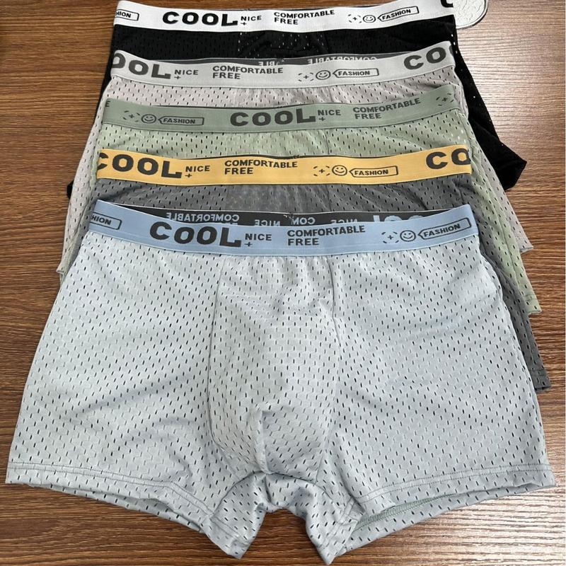 Mesh Fashion Ice Silk Men's Boxers Quick-Drying Breathable Comfortable ...