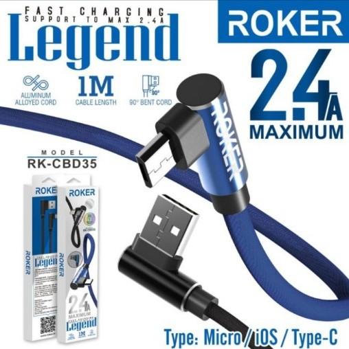 Jual Type C Kabel Data Gaming Game Roker Legend 2.4A L Shape Kabel Data ...