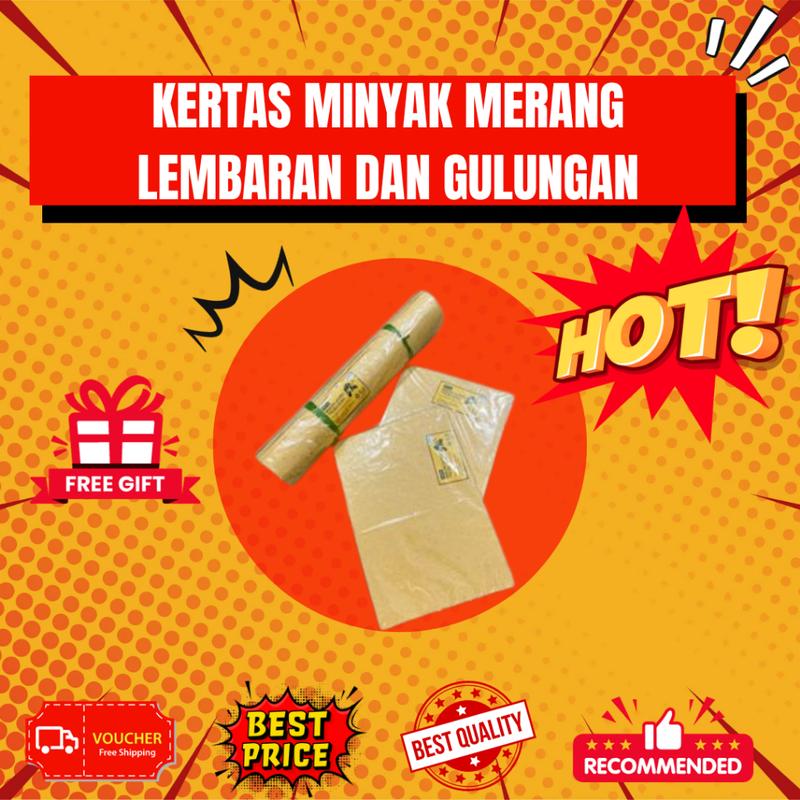 KERTAS MERANG GULUNGAN DAN LEMBAR / KERTAS SERAP MINYAK / KERTAS ...