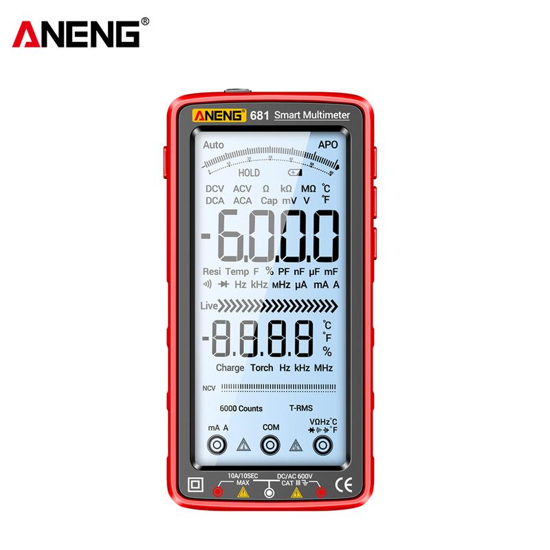 Multimeter Boleh Dicas Semula, Anti-memecahkan Pintar, RMS Benar ...
