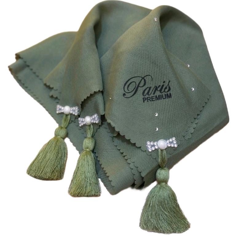 Jilbab Segiempat Paris Premium pita manik manik Hijab Terlaris - Shop ...
