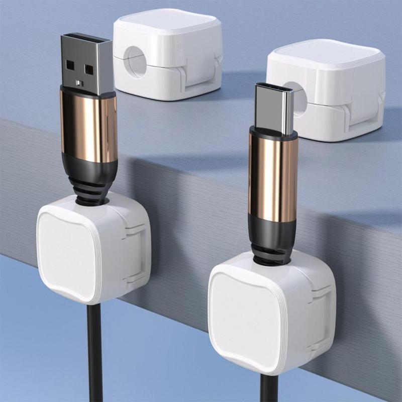 6 Pieces Desk Cable Clips Cable Smoothing Adjustable Wire Holder ...