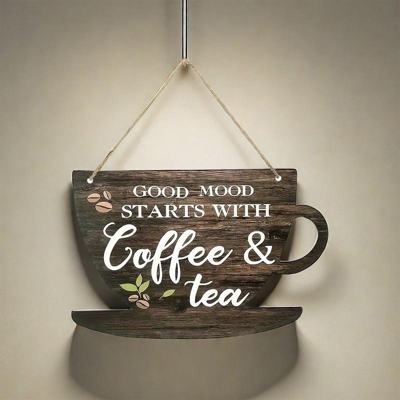 Papan Tanda Kedai Kopi Kayu, Logo Dapur, Gaya Vintaj dan Indah ...