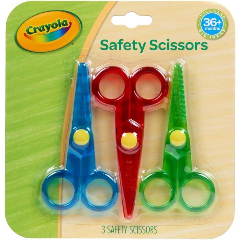 Crayola Toddler Safety Scissors (3pk), Blunt Tip Training Scissors ...