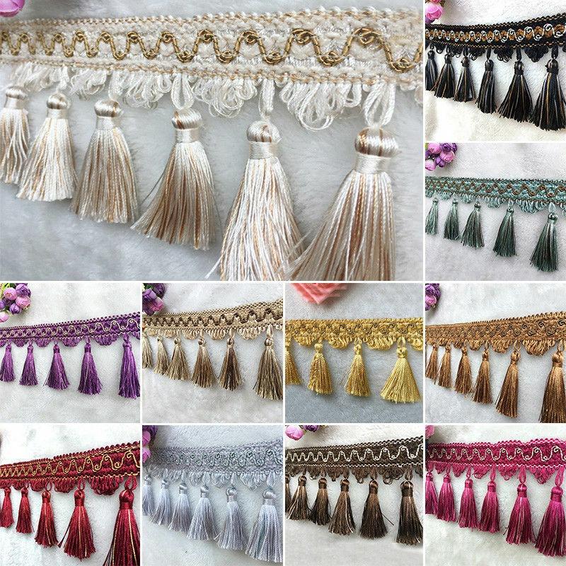 1M Tassel Fringe Lace Edging Trim Sewing Craft Ribbon Curtai - TikTok ...